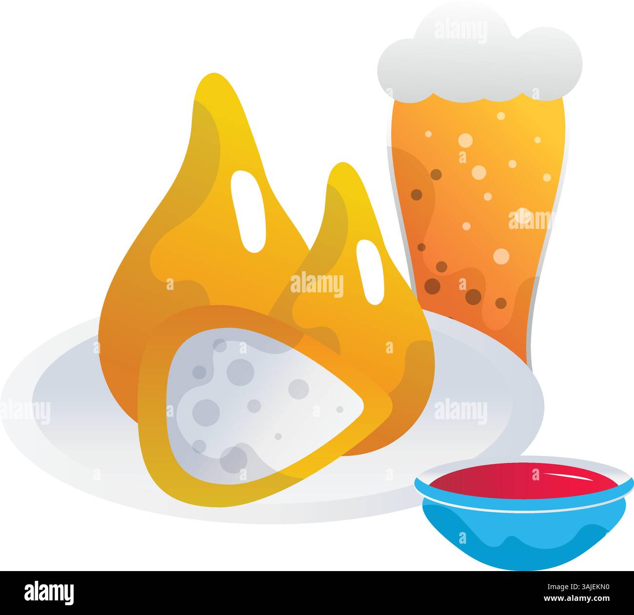 Coxinha Brazilian street food vector cartoon illustration Stock Vector ...