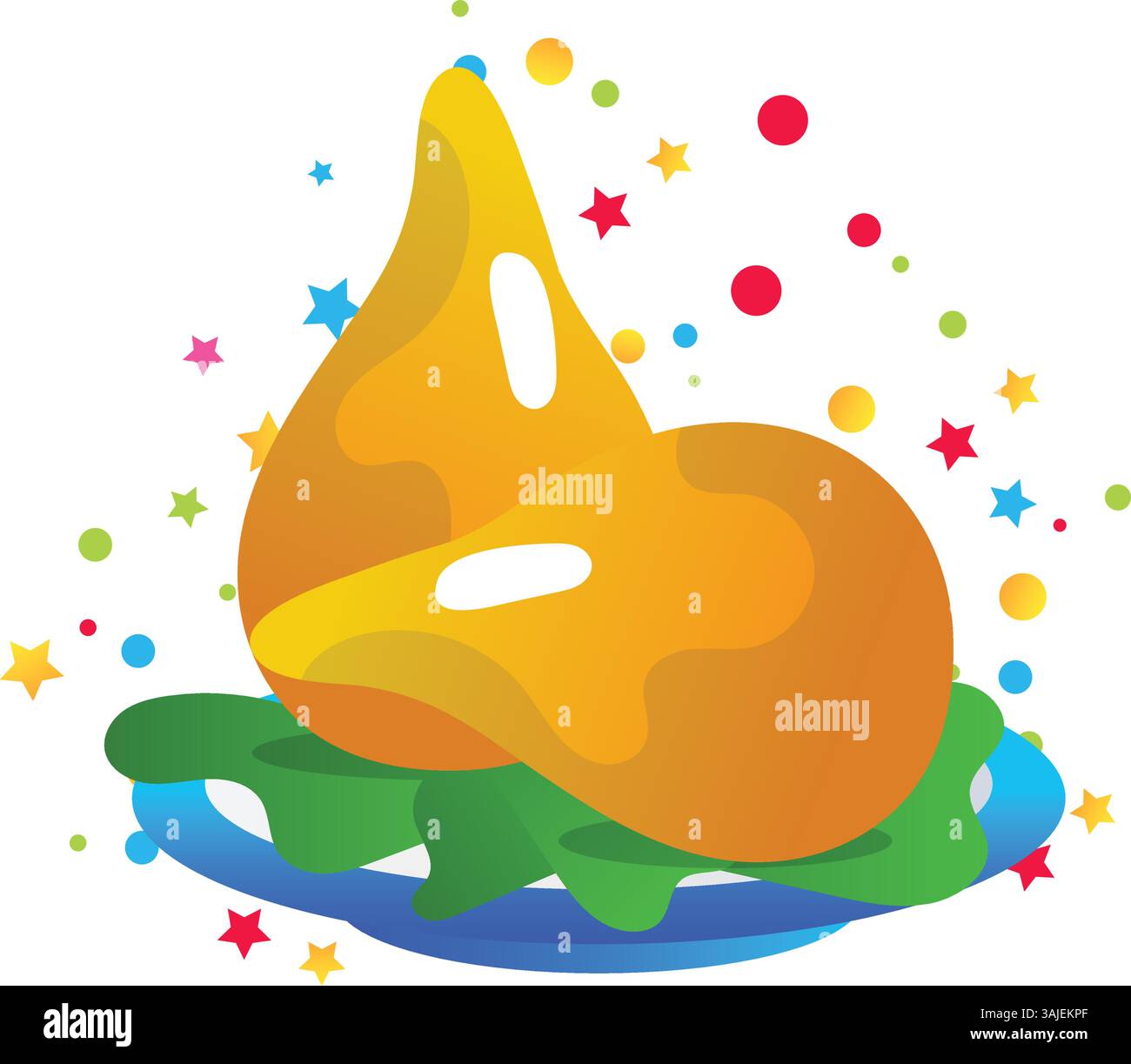 Coxinha Brazilian street food vector cartoon illustration Stock Vector ...