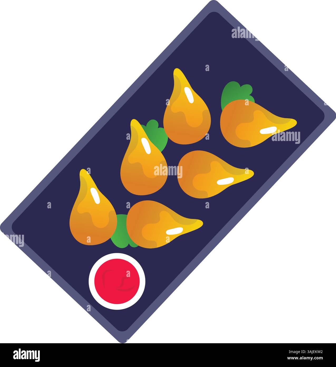 Coxinha Brazilian street food vector cartoon illustration Stock Vector ...