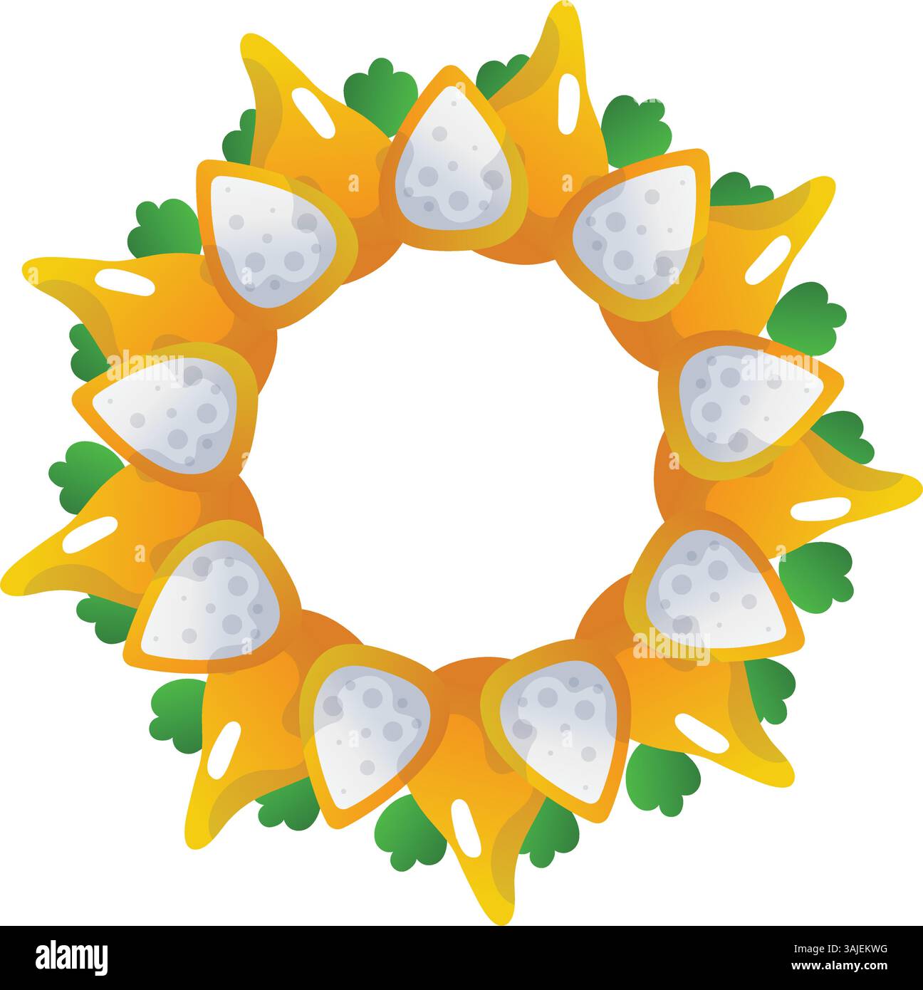 Coxinha Brazilian street food vector cartoon frame Stock Vector Image ...