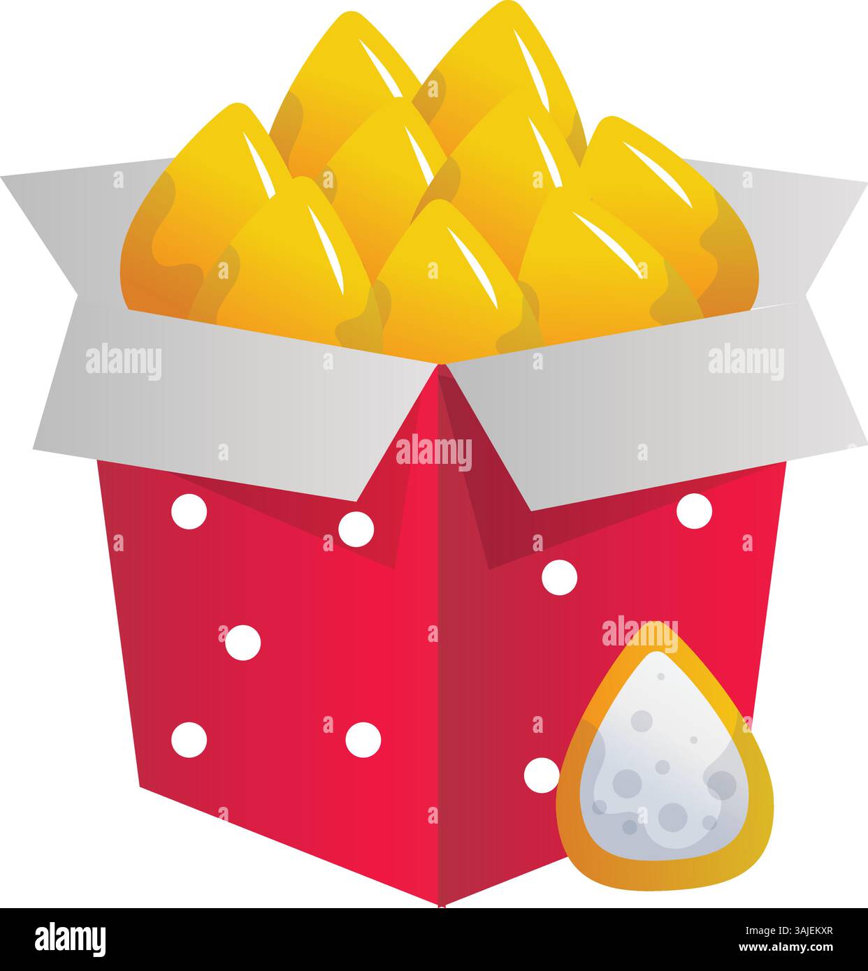 Coxinha Brazilian street food vector cartoon illustration Stock Vector ...