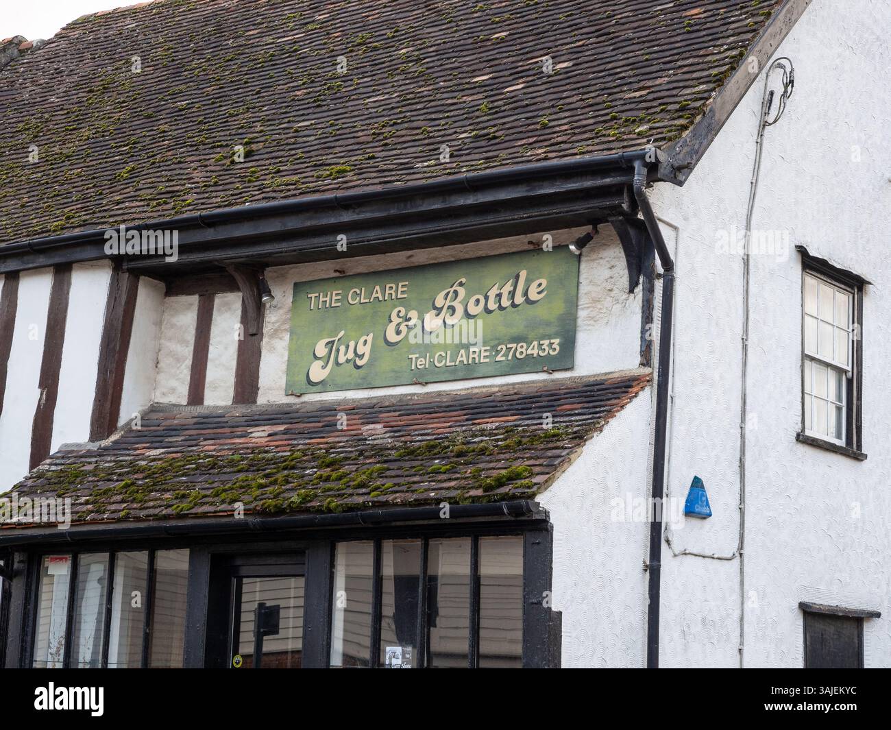 The Jug and Bottle, a former off license in the town of Clare, Suffolk ...