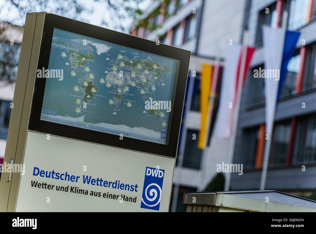 Offenbach, Germany. 11th Apr, 2025. A monitor on the premises of the ...