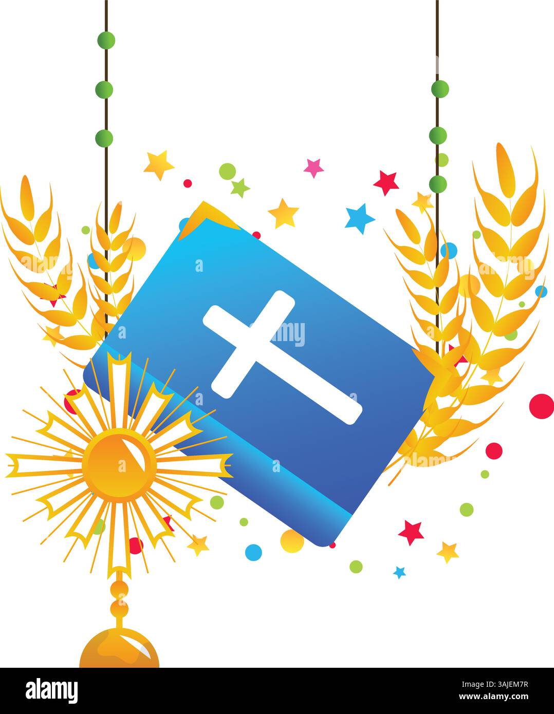 Holy eucharist vector religions cartoon illustration Stock Vector Image ...