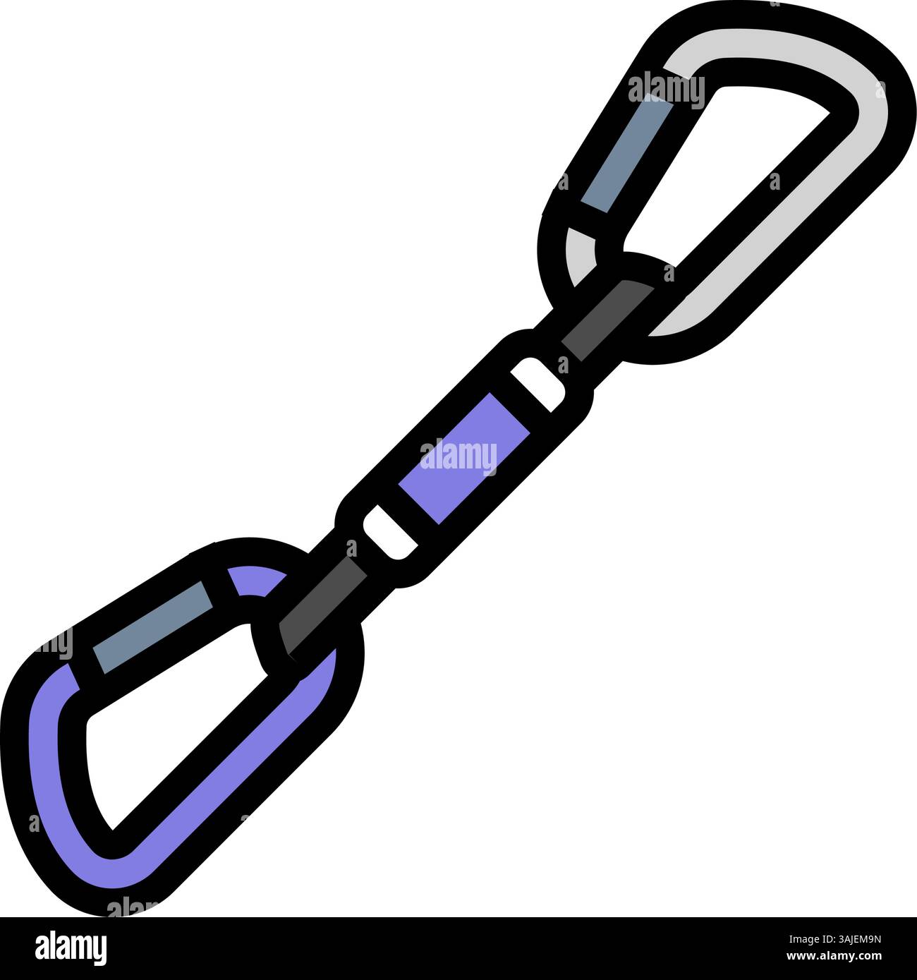 quickdraws rock climbing color icon vector illustration Stock Vector ...