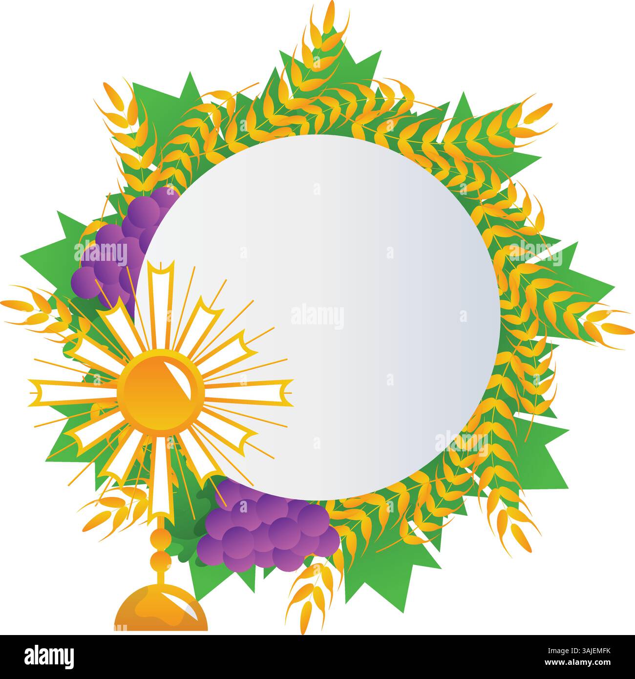 Holy eucharist vector religions cartoon illustration Stock Vector Image ...