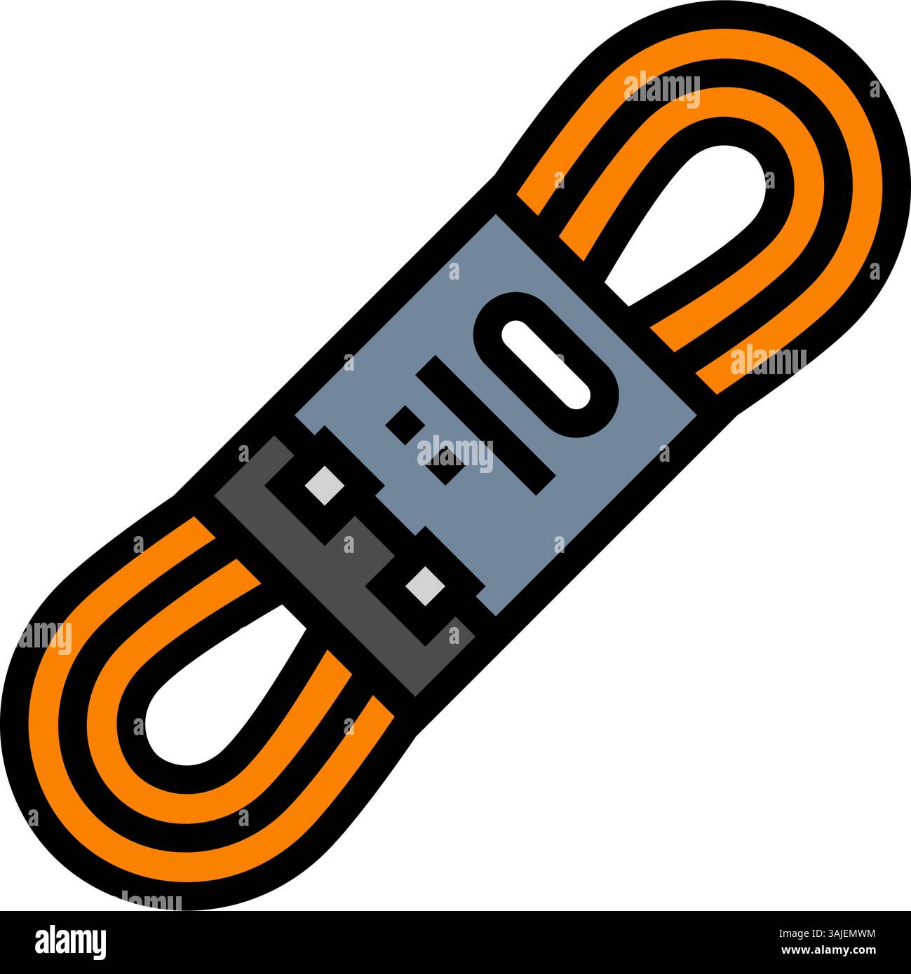 rope rock climbing color icon vector illustration Stock Vector Image ...