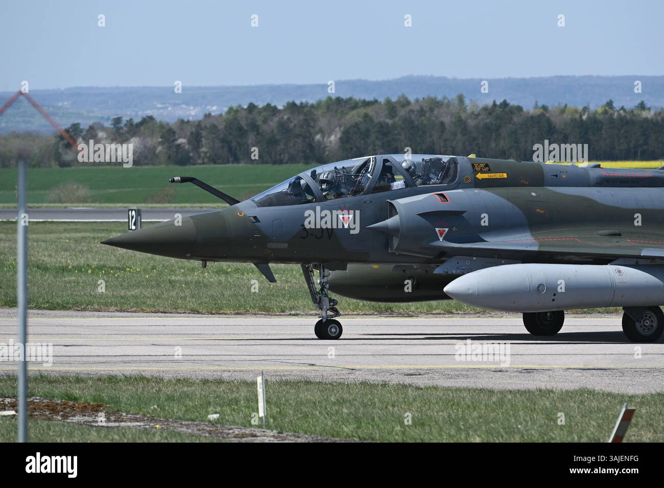 Mirage 2000 D RMV ready to take off on April 9, 2025 at the Air Force ...