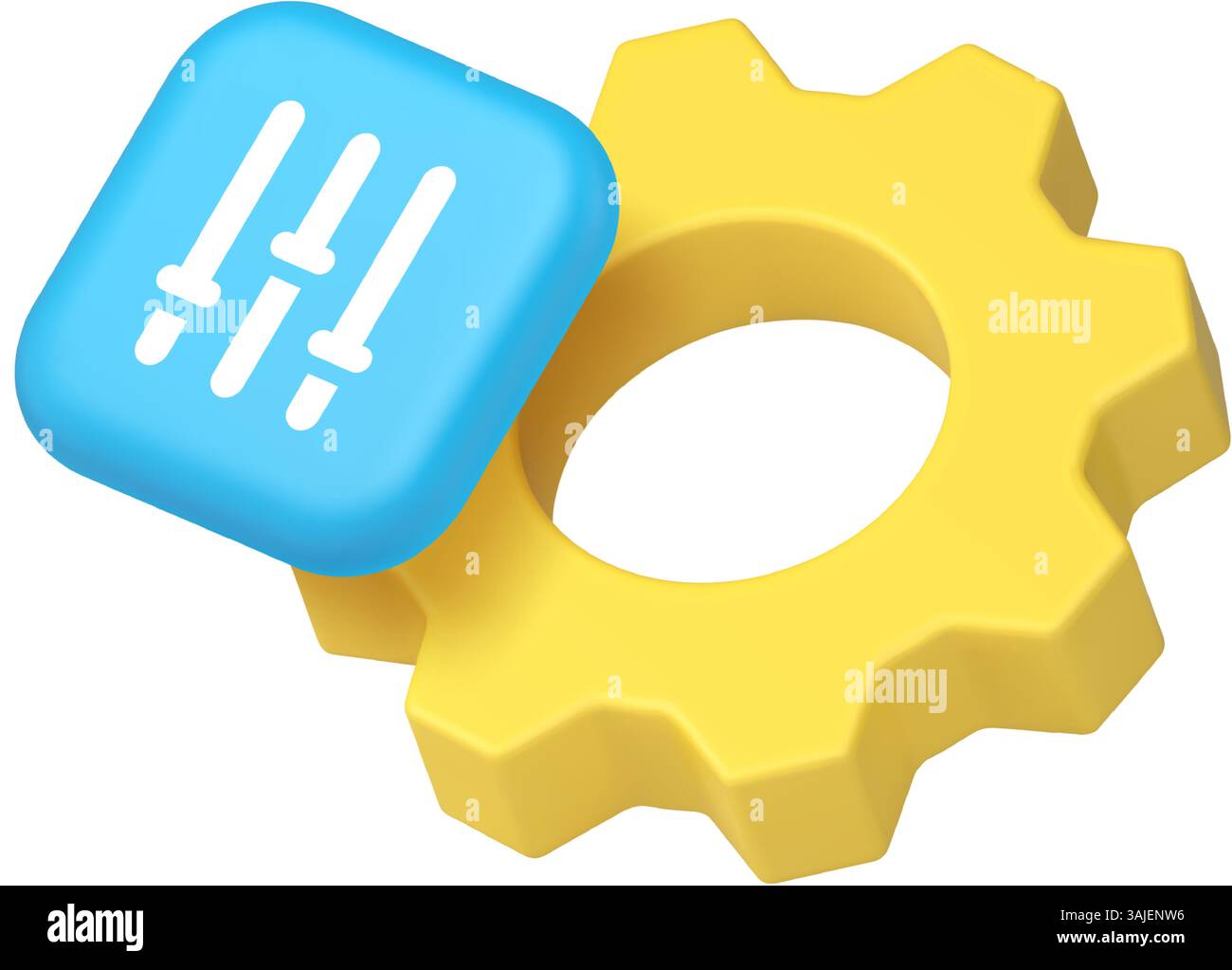 Settings Panel Option Configuration Productivity Optimization 3d Icon