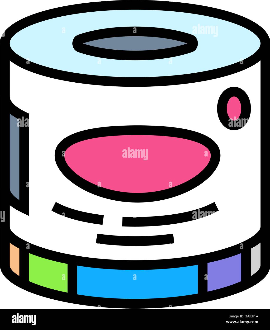 single wrapped toilet paper roll color icon vector illustration Stock ...