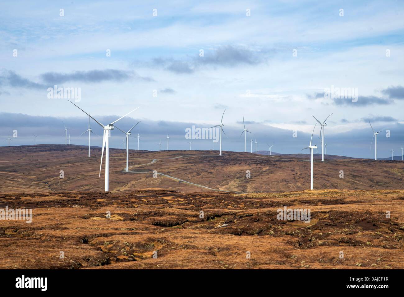Viking Wind Farm consisting of 103 wind turbines constructed by SSE on ...
