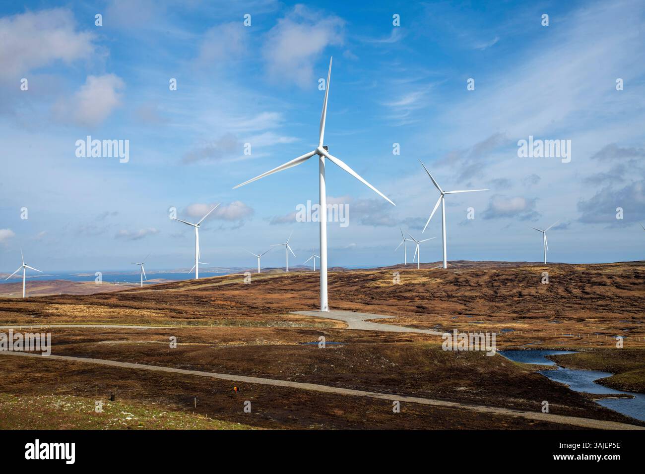 Viking Wind Farm consisting of 103 wind turbines constructed by SSE on ...