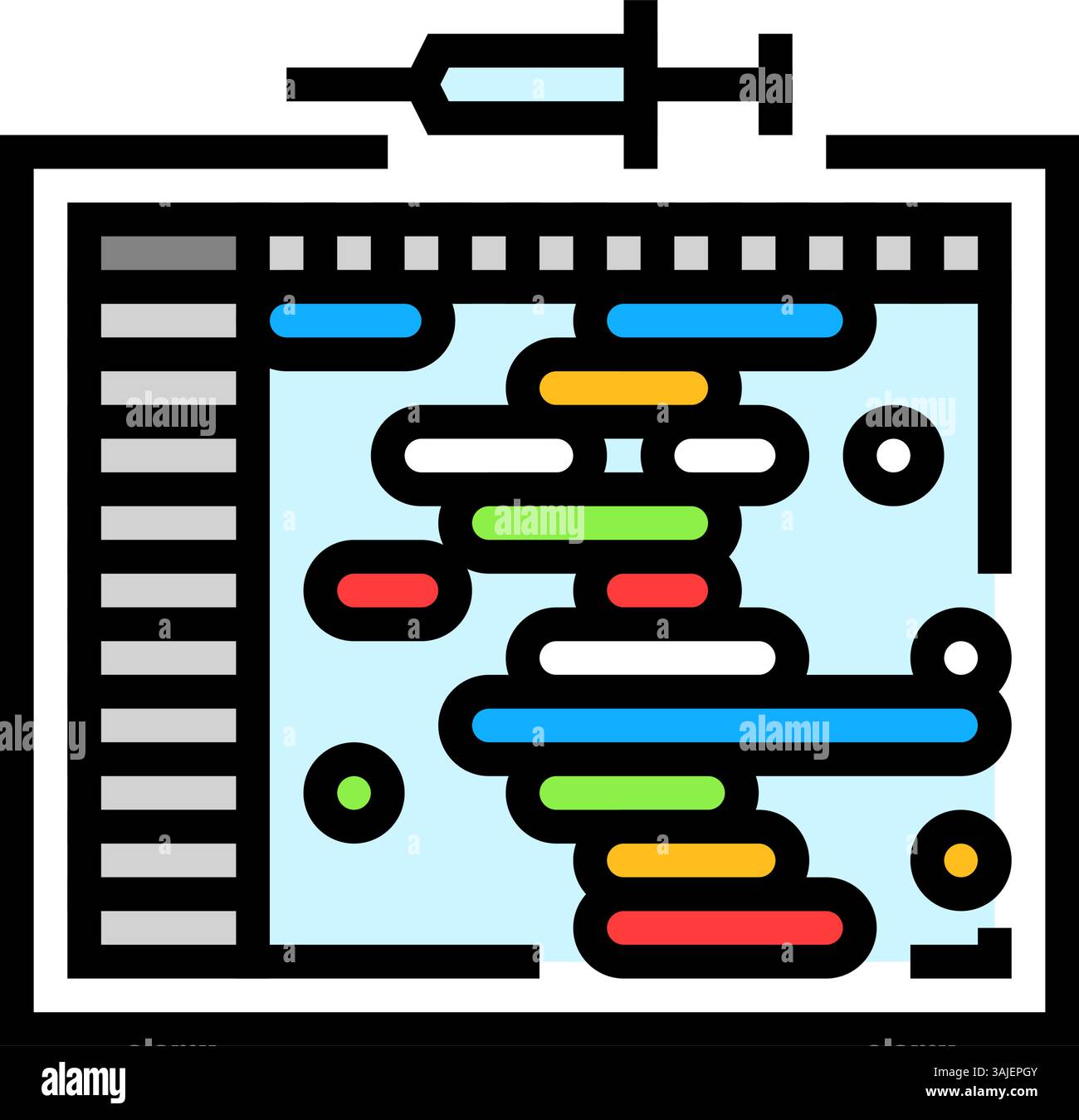 vaccine schedule immunization color icon vector illustration Stock ...