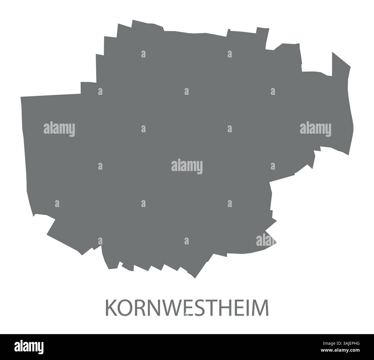 Kornwestheim city map with boroughs grey illustration silhouette shape Stock Vector Image & Art ...