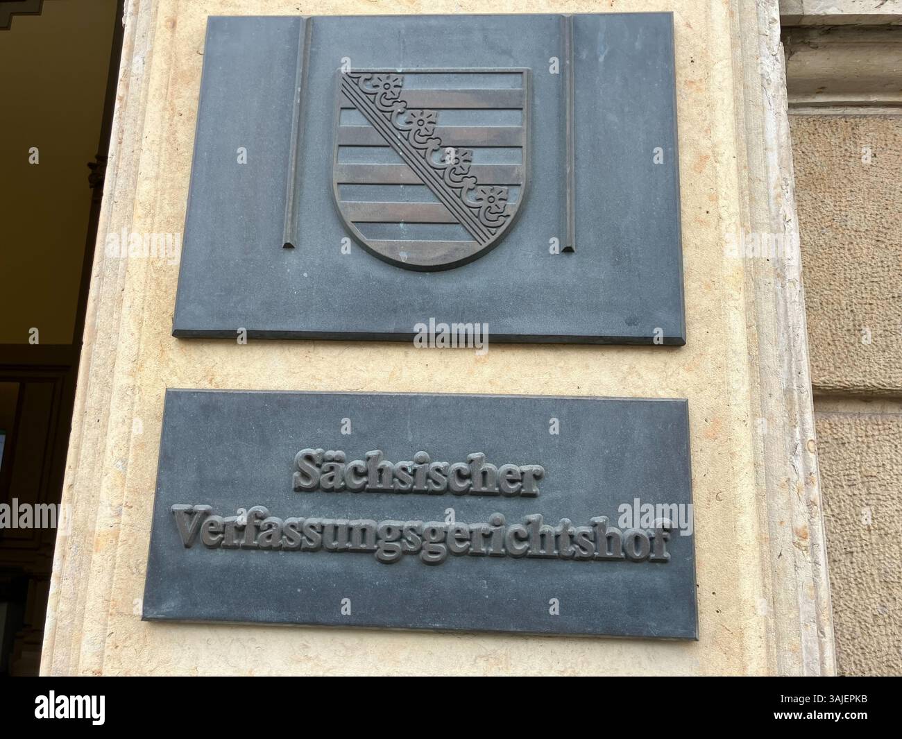 Leipzig, Germany. 11th Apr, 2025. Exterior view of the Saxon ...