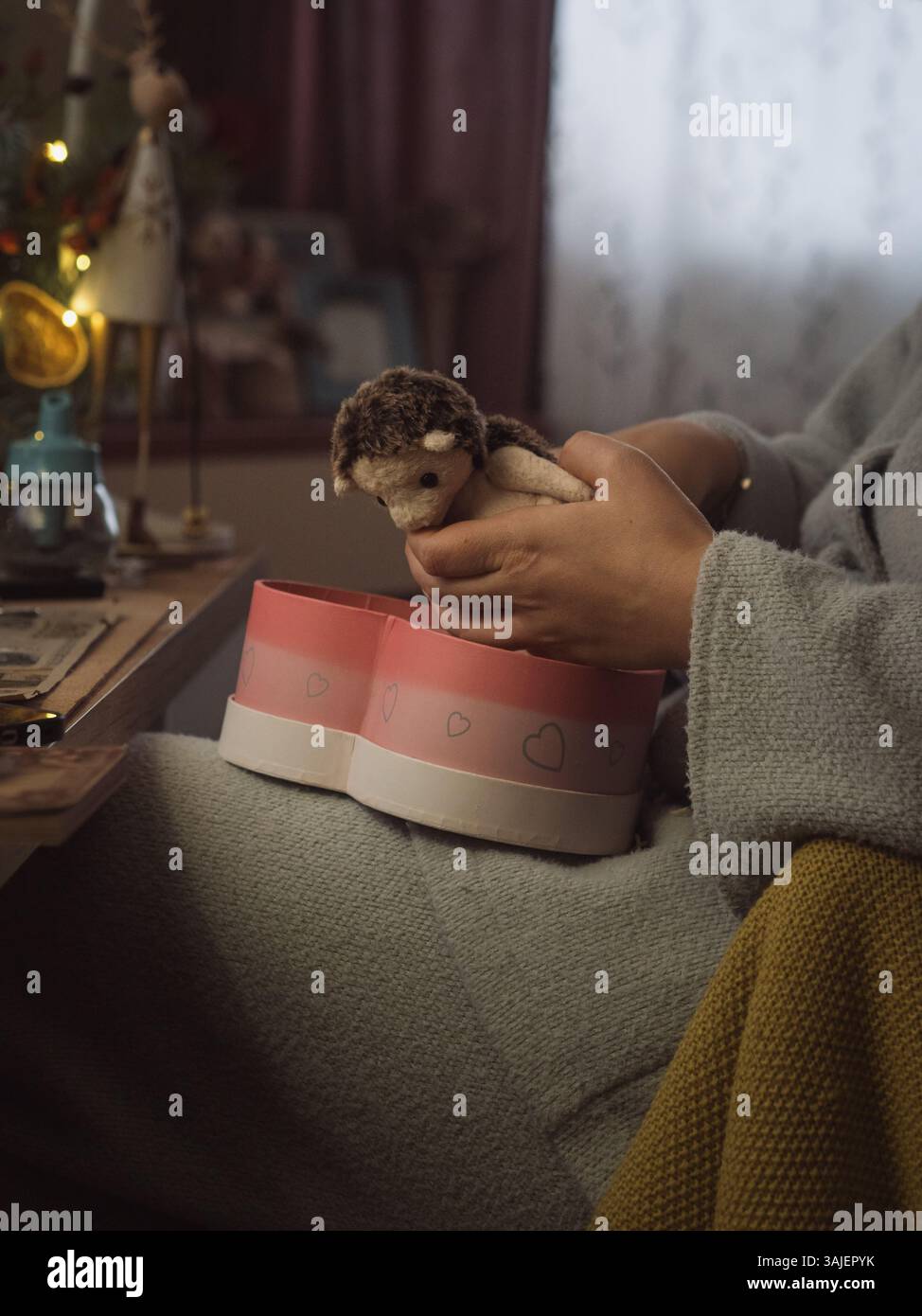 Hands Stuffing a Teddy Hedgehog with Sawdust Stock Photo - Alamy
