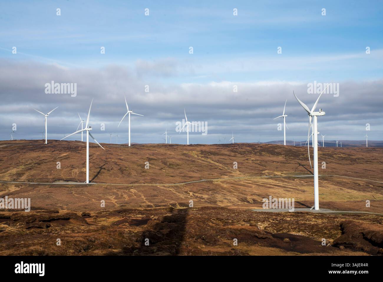 Viking Wind Farm consisting of 103 wind turbines constructed by SSE on ...