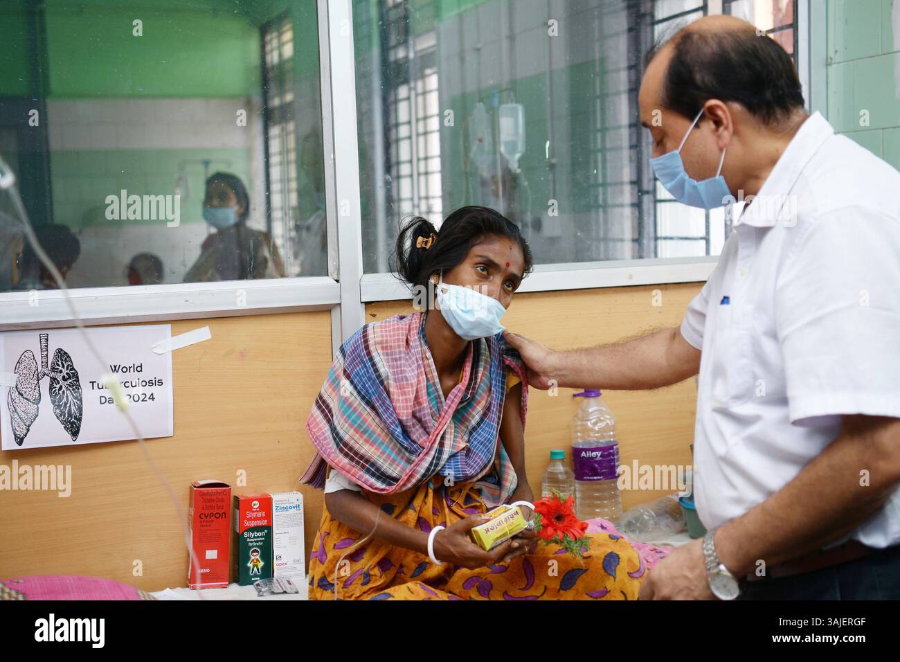 TB (Tuberculosis) patients are presented with flowers and sweets by ...
