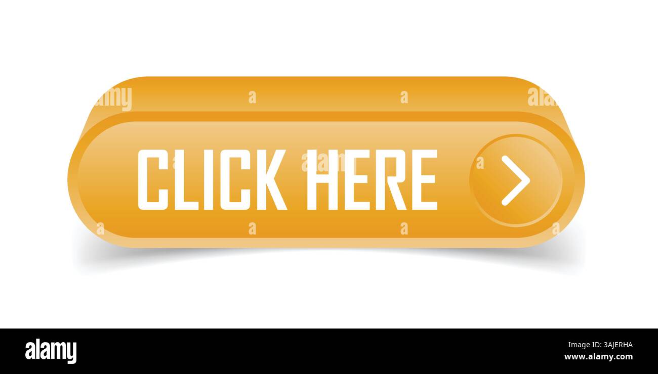 Click here banner icon in flat style. Ecommerce vector illustration on ...