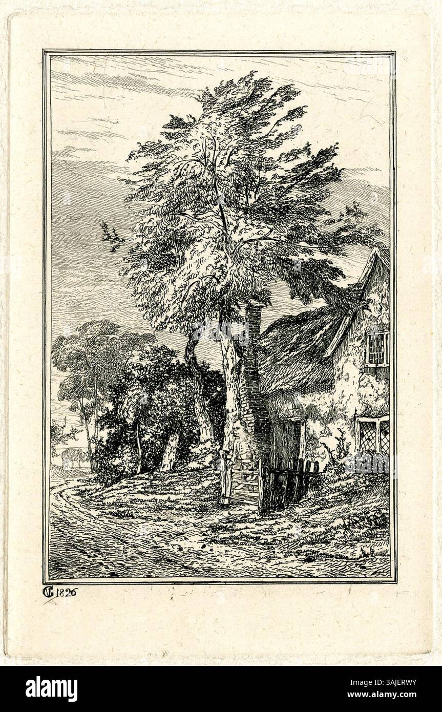 This etching by George Vincent (1796–1832) from 1826 portrays a figure ...