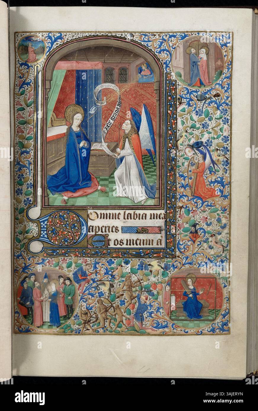 This manuscript illumination, 'Heures à l'usage de Langres,' created ...