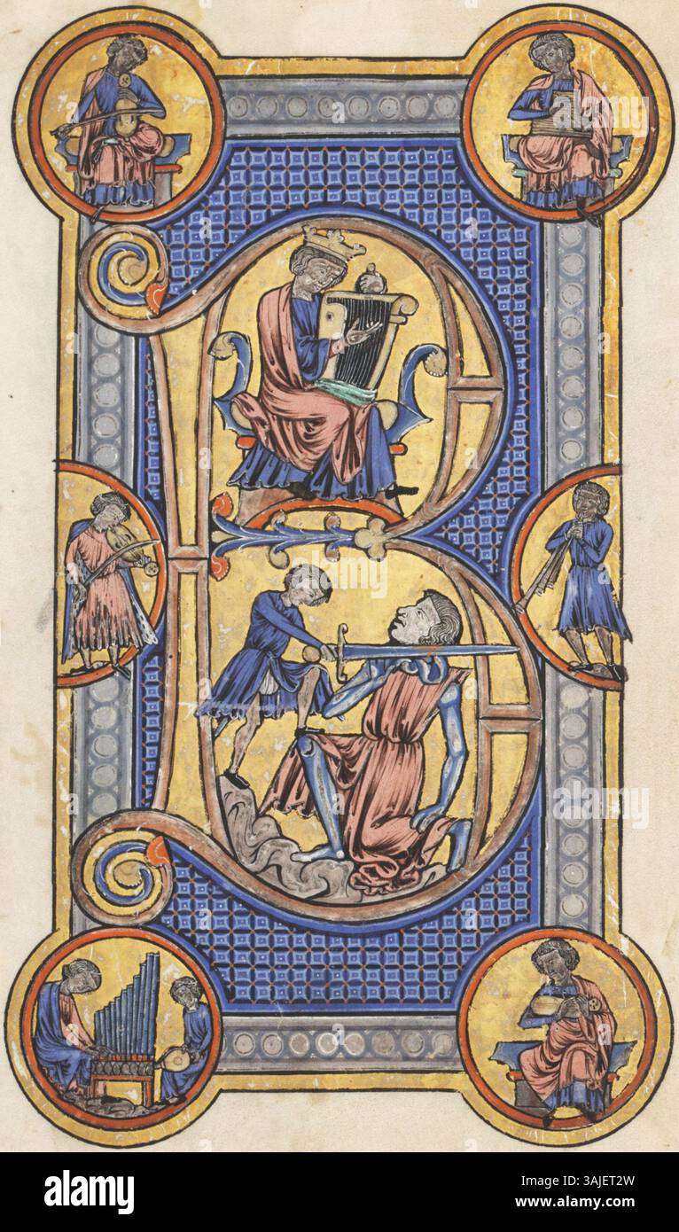 The Lewis Psalter, dating from circa 1225-1240, is a significant ...