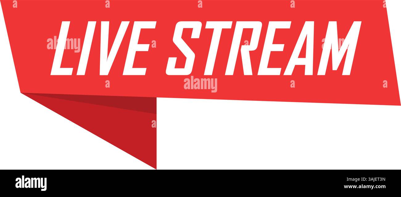 Live stream button icon in flat style. Webinar vector illustration on ...