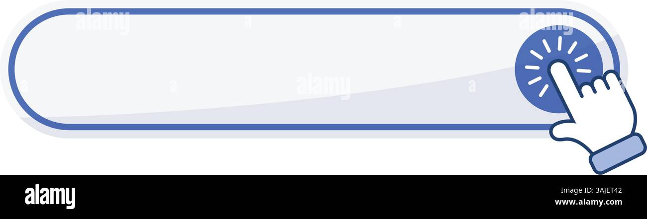 Click here empty banner icon in flat style. Ecommerce vector ...