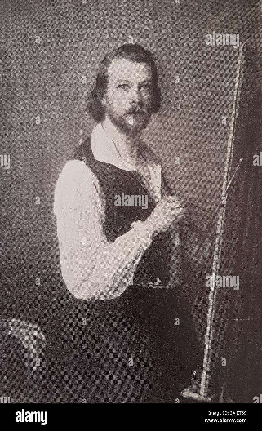 A modern self-portrait by Swedish artist Uno Troili, photographed as ...