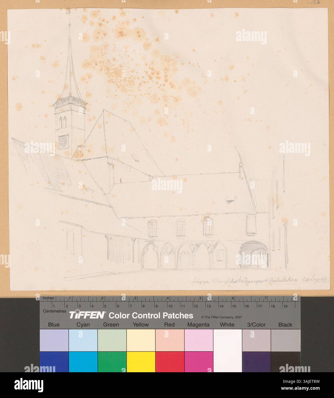 This 1861 drawing by Johann Rudolf Rahn depicts the remaining part of ...