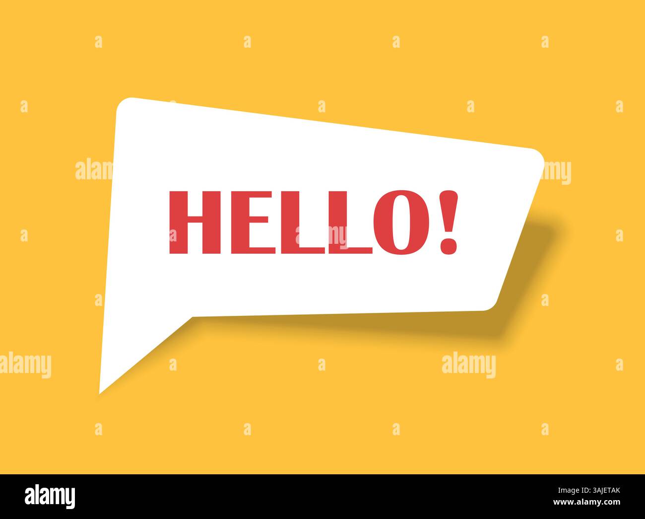 Hello speech bubble icon in flat style. Hi message vector illustration on isolated background ...