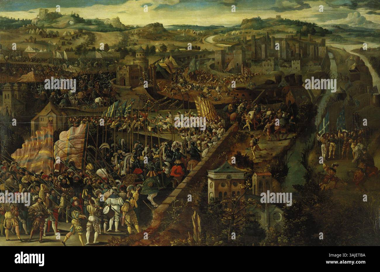 This Flemish painting, created after the Battle of Pavia in 1525 ...