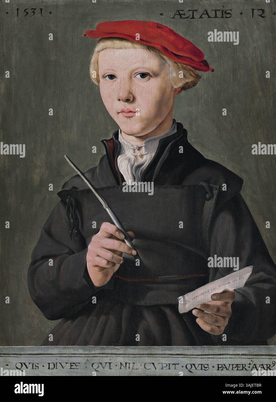 This 1531 portrait by Jan van Scorel depicts a 12-year-old scholar ...