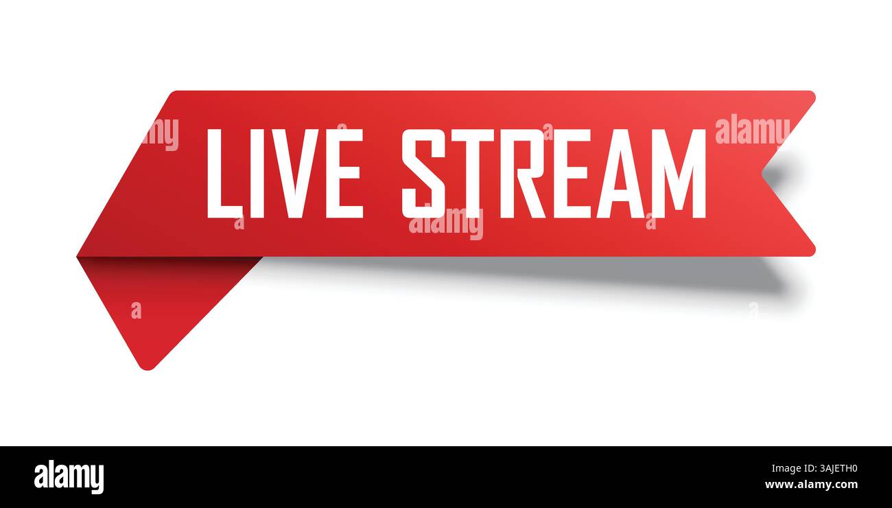 Live stream button icon in flat style. Webinar vector illustration on ...