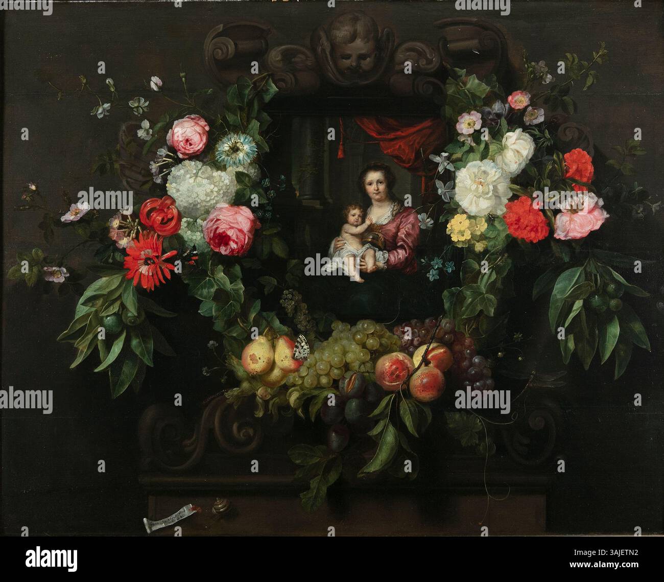 'Madonna and Child' by Frans Ykens, painted in 1645, depicts the Virgin ...