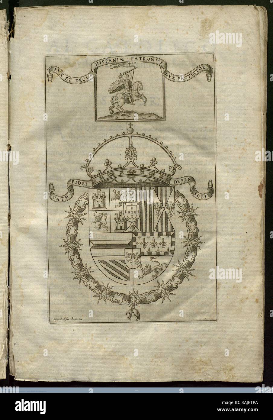 This engraving from 1610 by Mauro Castellá Ferrer portrays Saint James ...