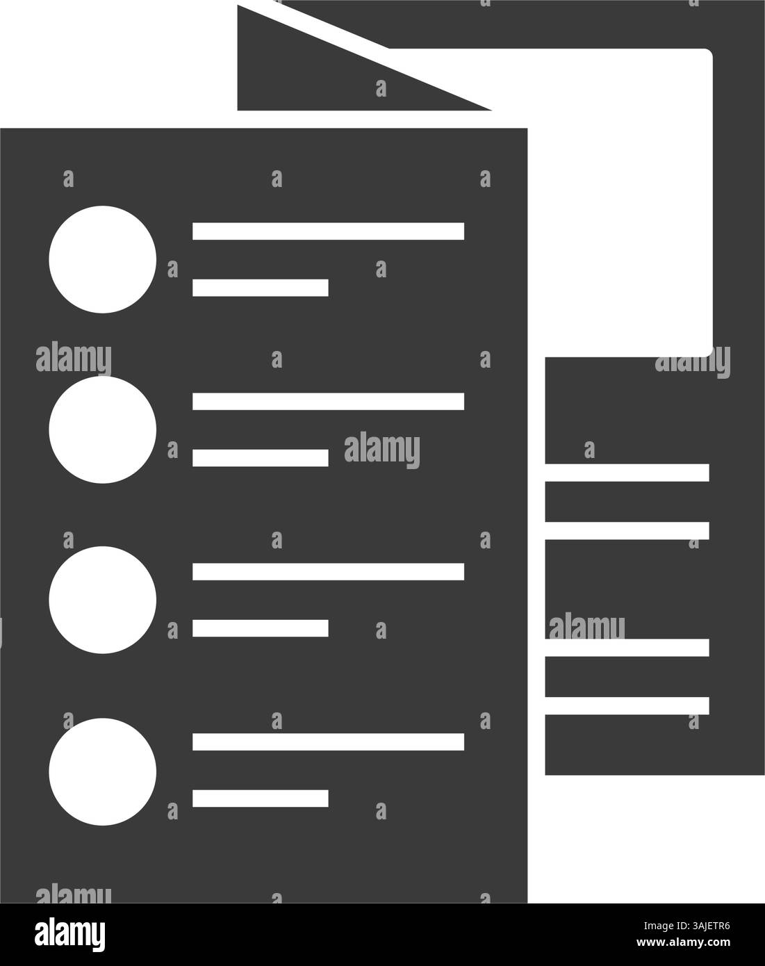 Brochure flyer icon in flat style. Booklet vector illustration on ...