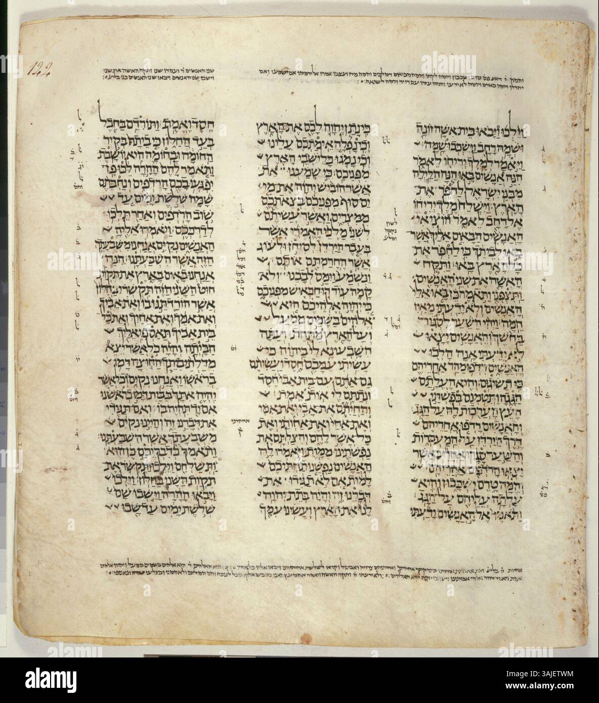 Folio 122a of the Leningrad Codex, dated between 1008 and 1011 ...