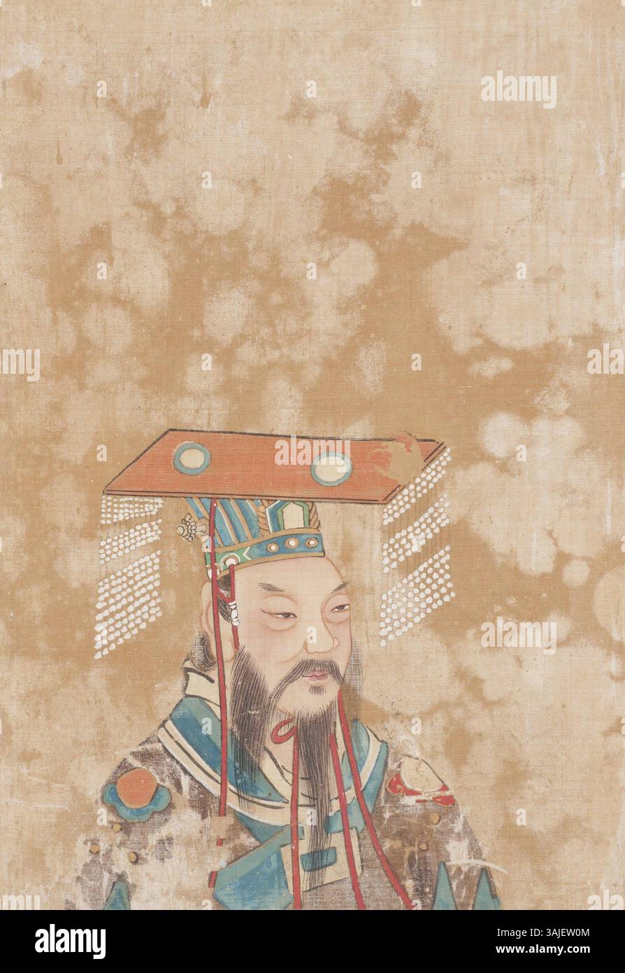 This 19th-20th century portrait depicts Liu Bei, a prominent warlord ...