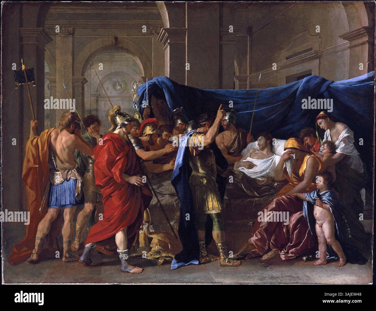 Painting by Nicolas Poussin, 'The Death of Germanicus' (1627 ...