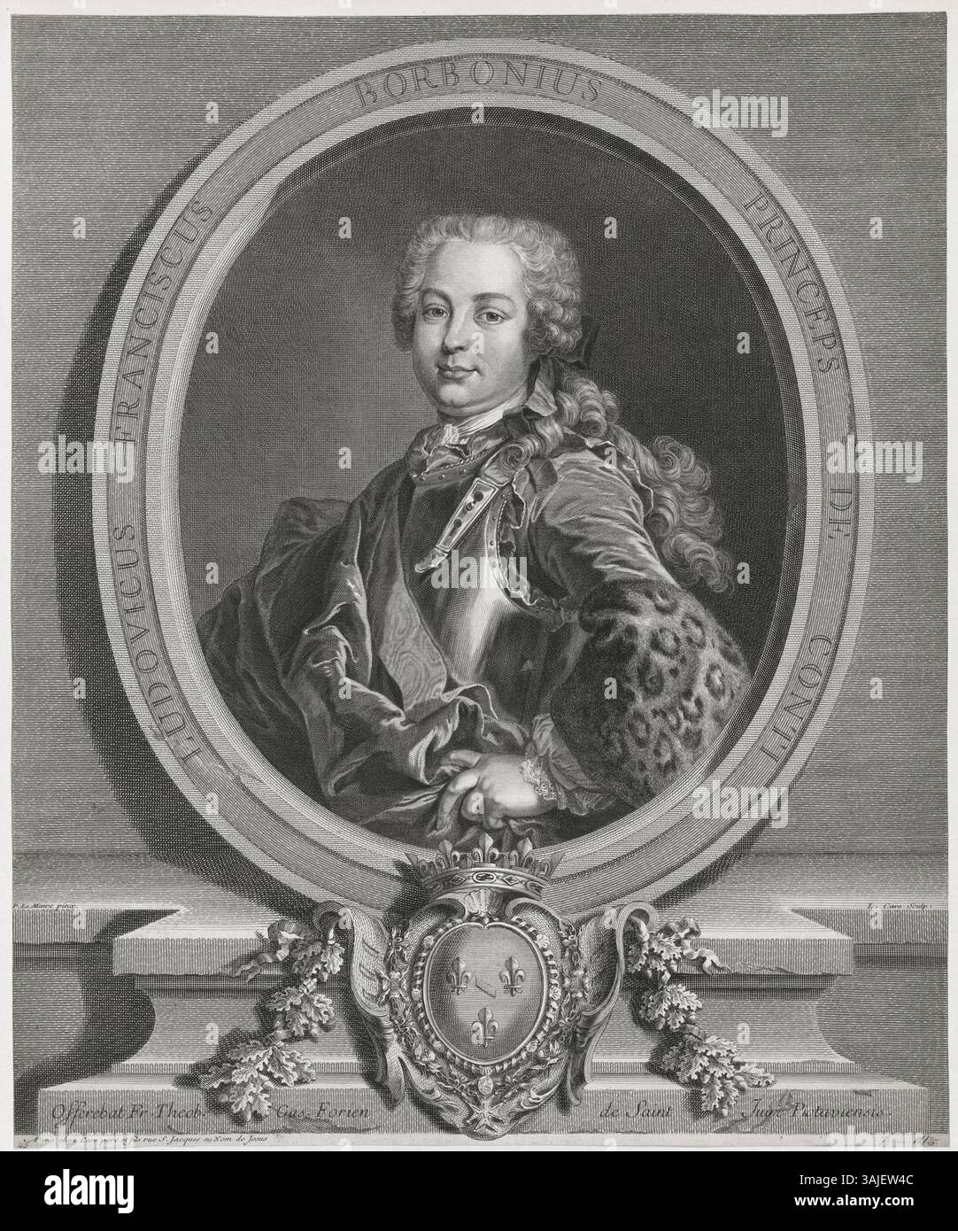 Laurent Cars’ engraving of Louis François, Prince of Conti, created in ...