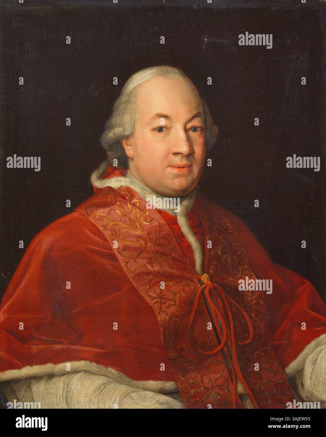 Portrait of Pope Pius VI Braschi, seated and bust-length, painted by ...