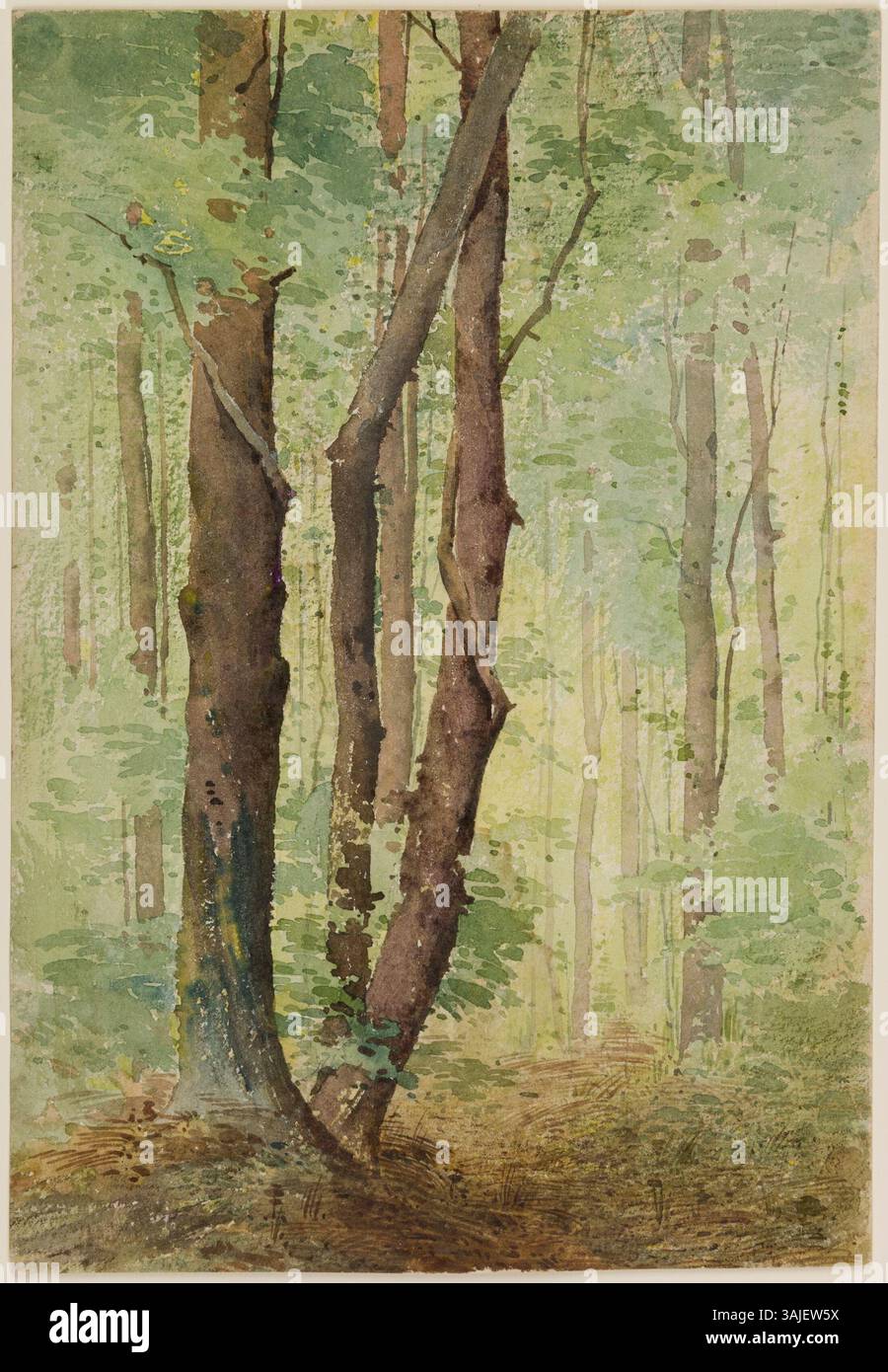 This watercolor painting by Henri Adam (1864–1917) depicts a serene ...