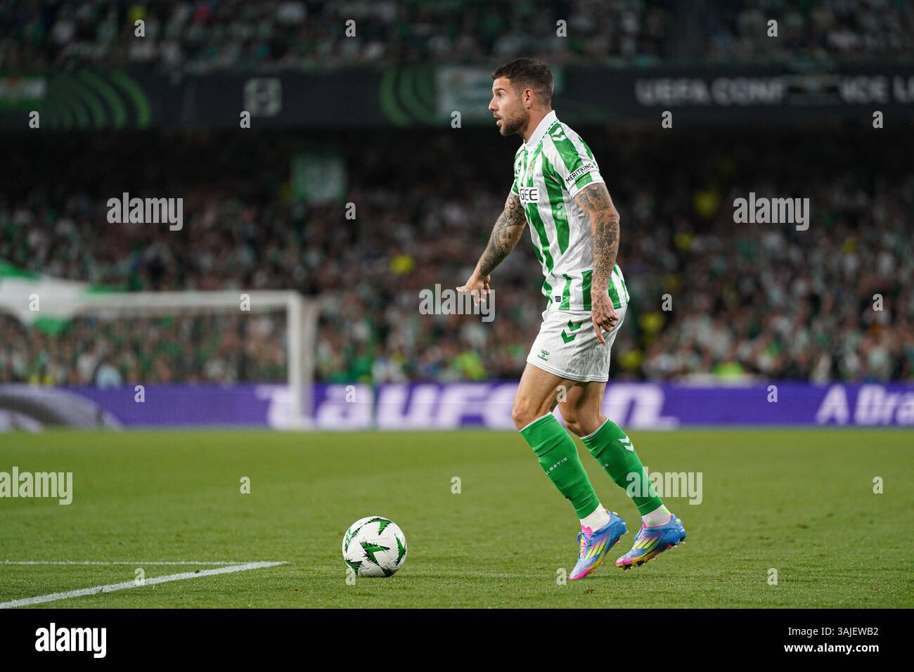 Aitor Ruibal (Real Betis) dribble during UEFA Conference League match ...