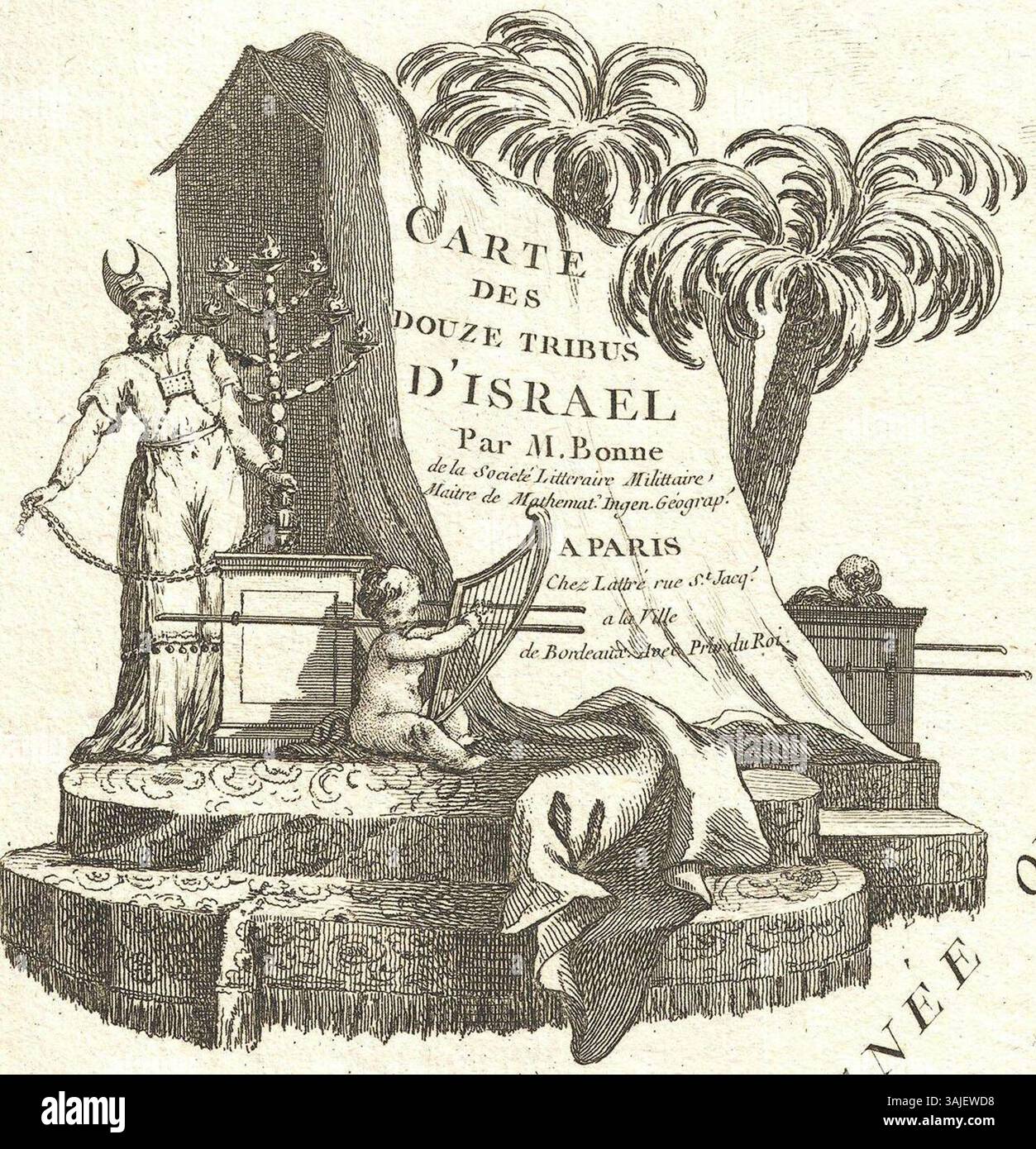 Rigobert Bonne's decorative map from 1770 features a figurative ...