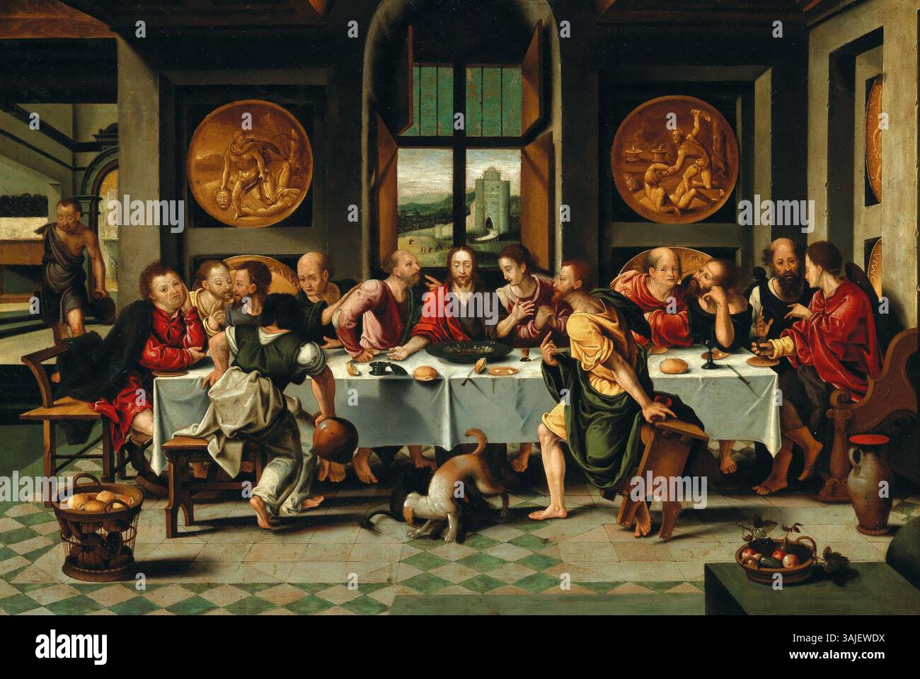 A 16th-century oil painting by the workshop of Pieter Coecke van Aelst ...