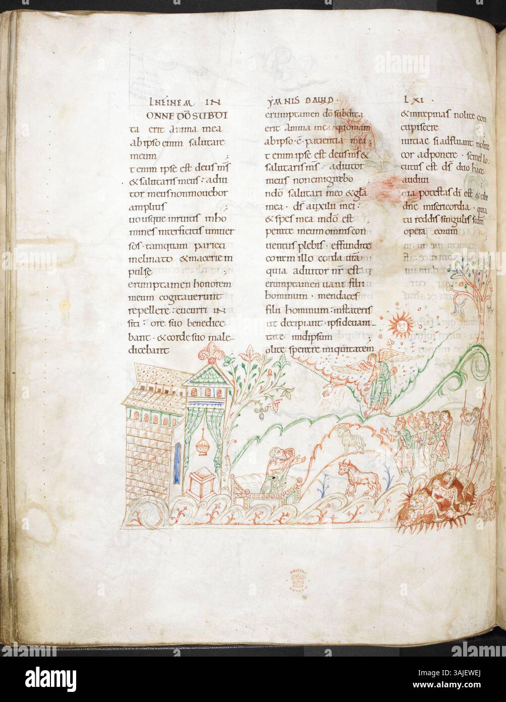 Harley manuscript 603 f033v is an illuminated psalter dating from ...
