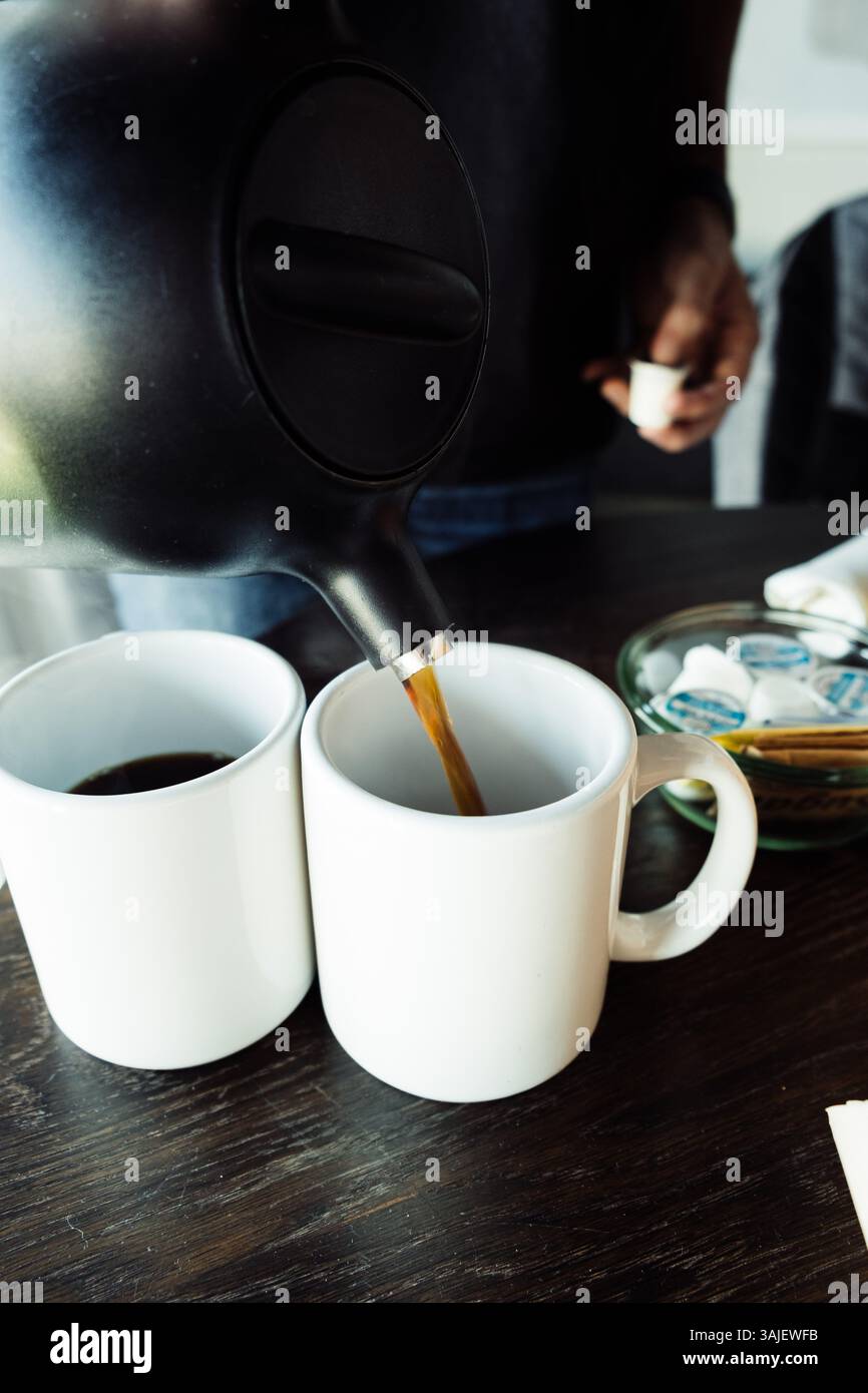 Enjoying coffee together cozy hi-res stock photography and images - Alamy