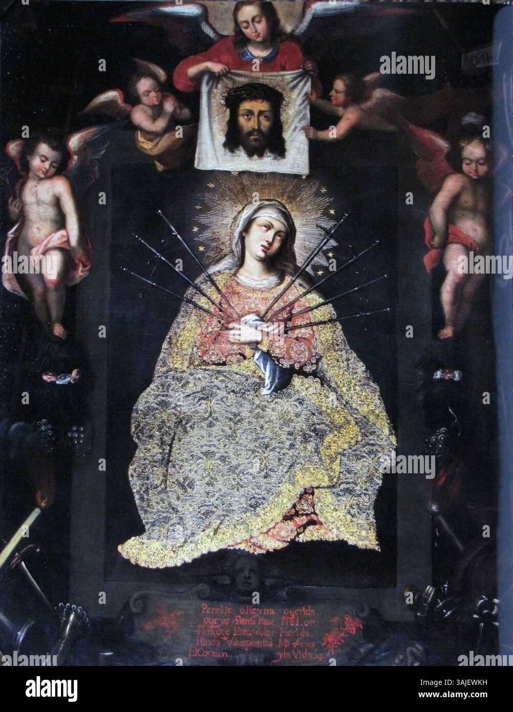 The 'Virgin of the Seven Pains,' an 18th-century painting from the ...