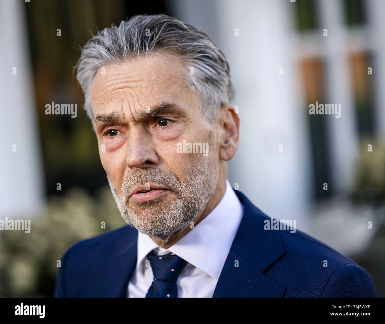 DEN HAAG - Prime Minister Dick Schoof speaks to the press in advance of ...